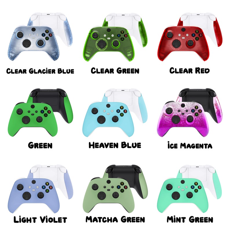 Microsoft Xbox Series XS Controller Color Shell LED Buttons Gamer Clear ...