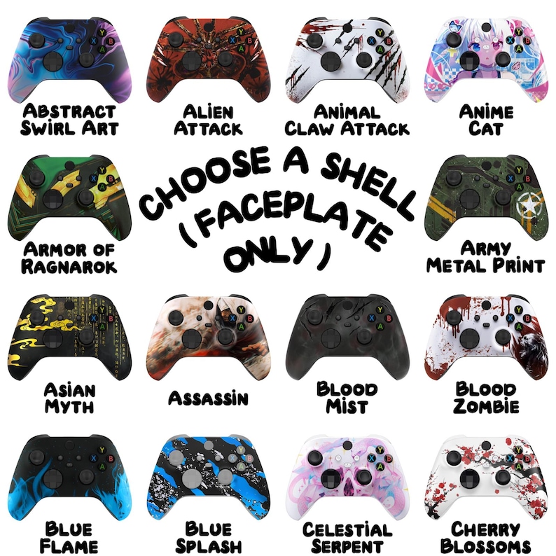 Custom Xbox Series X|S Controller Color Shell LED Button Gamer Cool ...