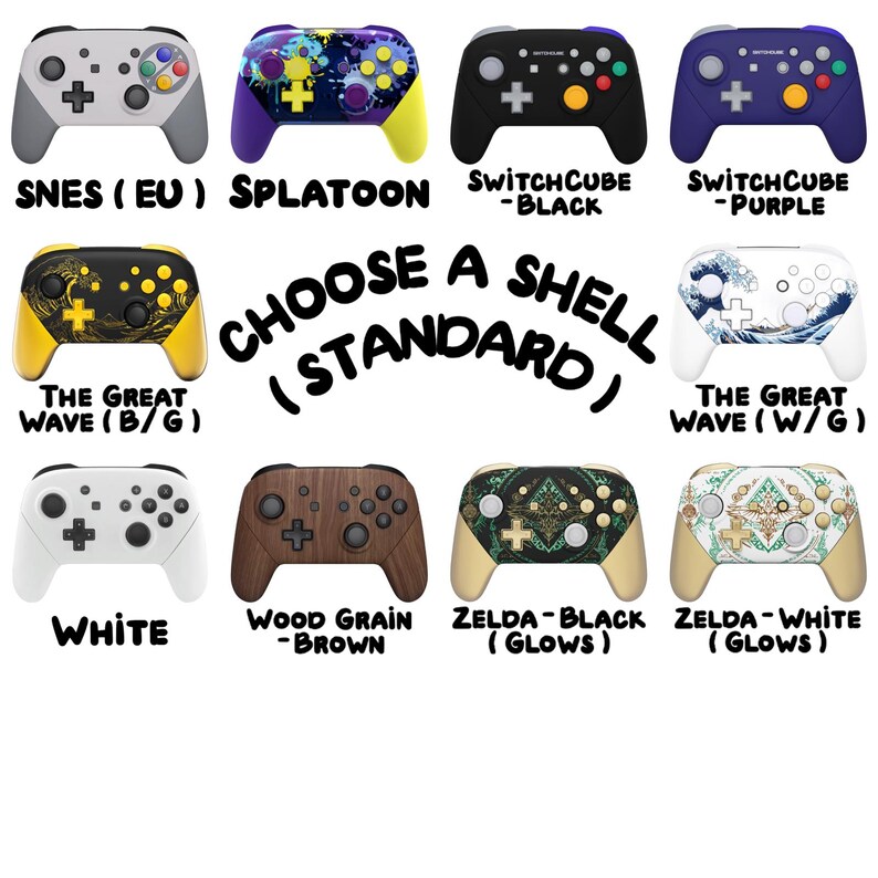 Custom Nintendo Switch Pro Controller Color Shell Octagonal LED Buttons ...