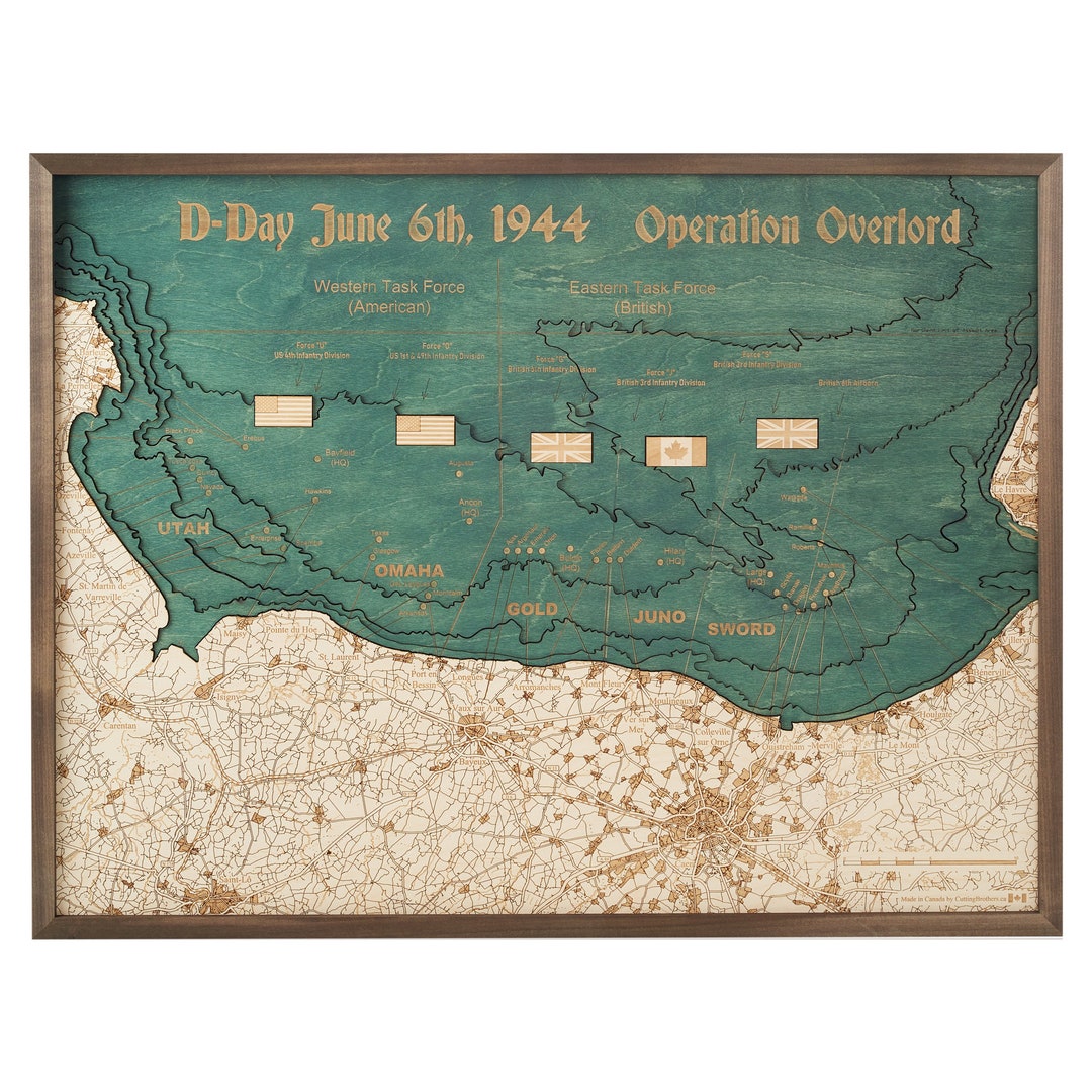 The Cutting Brothers D Day 3D Map - Etsy