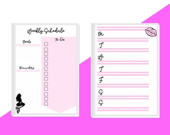 Pastel Pink Anatomy Inspired A4 Weekly Planner/printable and Fillable ...