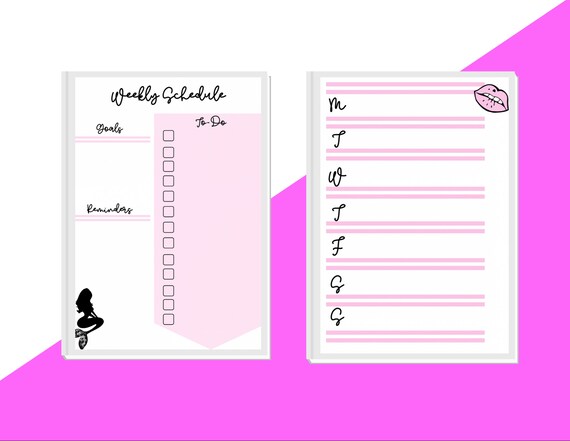 Weekly Planner-printable and PDF Fillable | Etsy