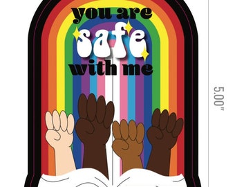 You Are Safe With Me Sticker | Etsy