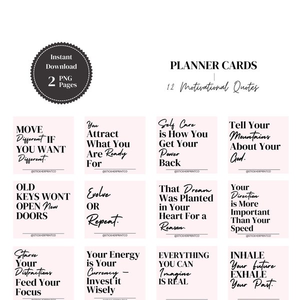 Motivational Quotes for Mini Cards - Etsy