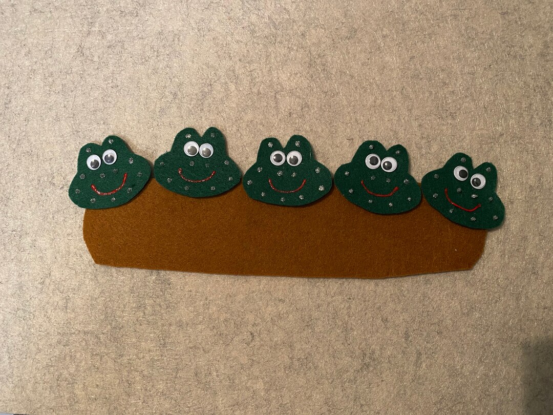 5 Green Speckled Frogs Felt Board Song - Etsy Australia