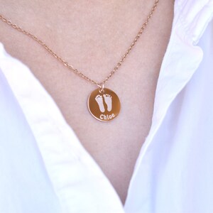 Actual Baby Foot Print Necklace, Personalized Foot Print, Custom ...