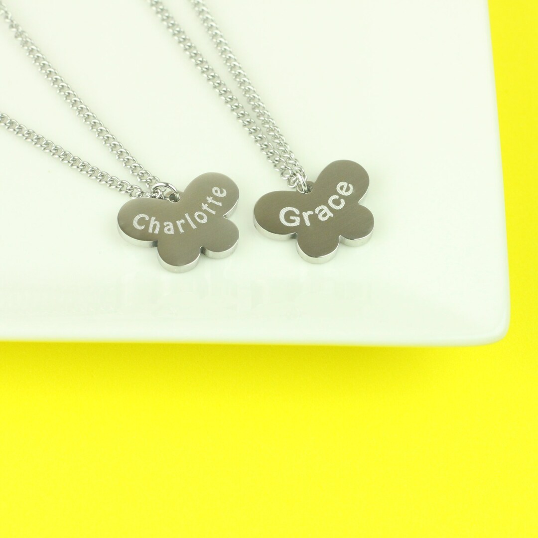 Butterfly Necklace for Girl, Personalized Name Necklace for Girls, Baby ...