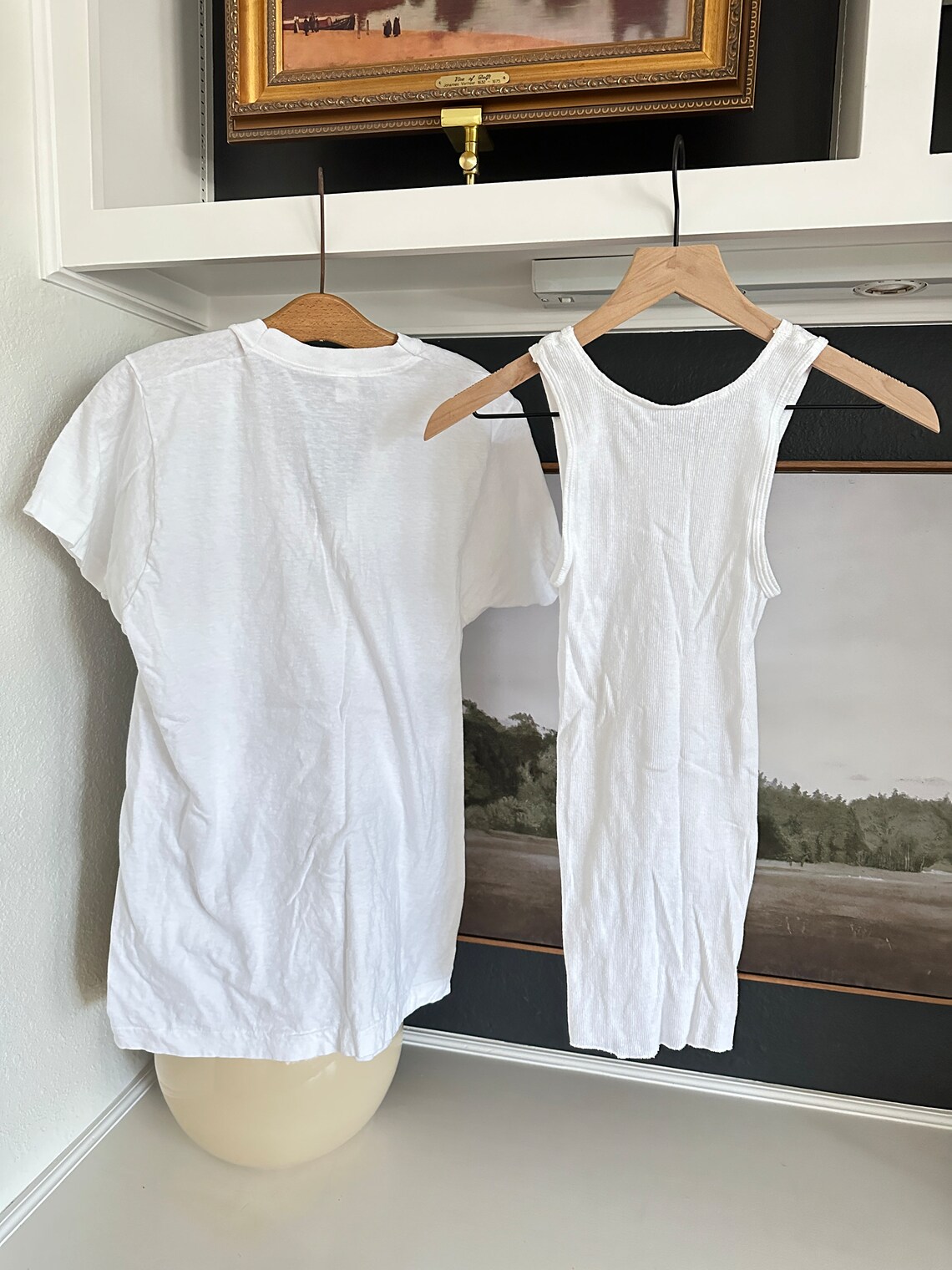 Vintage 80s Wife Beater Tank Top and V-neck Hanes Undershirts Bulk ...