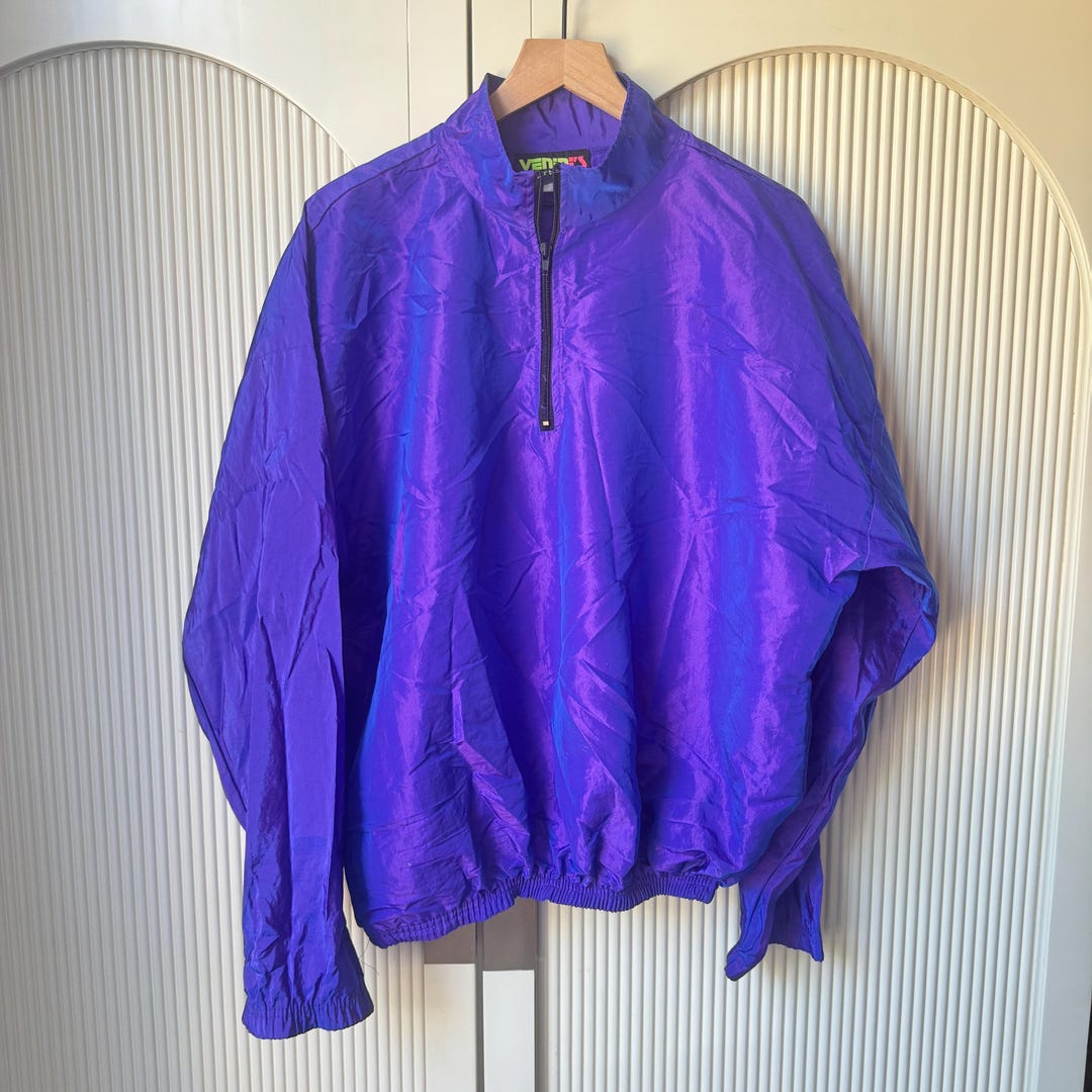 Vintage RAD Iridescent Nylon Swishy 90s Jacket / Pullover, Mens or ...
