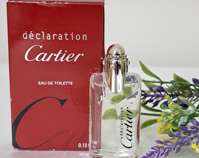DECLARATION Cartier Men Edt Vintage Perfume, Miniature 4 Ml With Box - Etsy