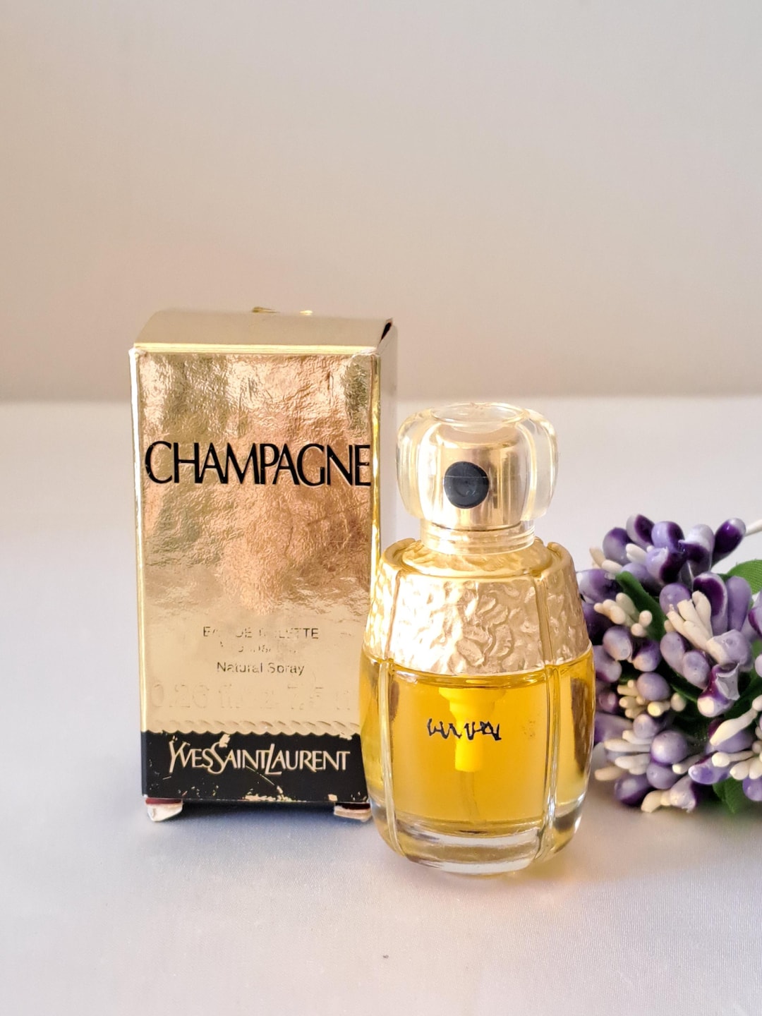 Champagne Yvresse YSL Vintage Perfume 1993, Miniature Spray 7.5ml With ...