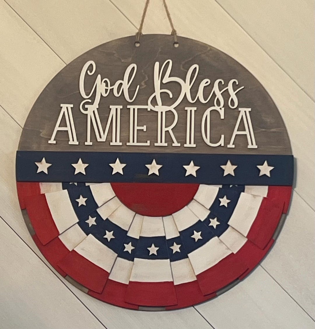God Bless America Door Sign - Etsy