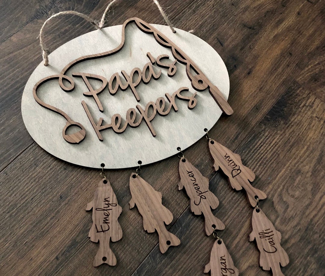 Father's Day Papa's Keeper Sign - Etsy