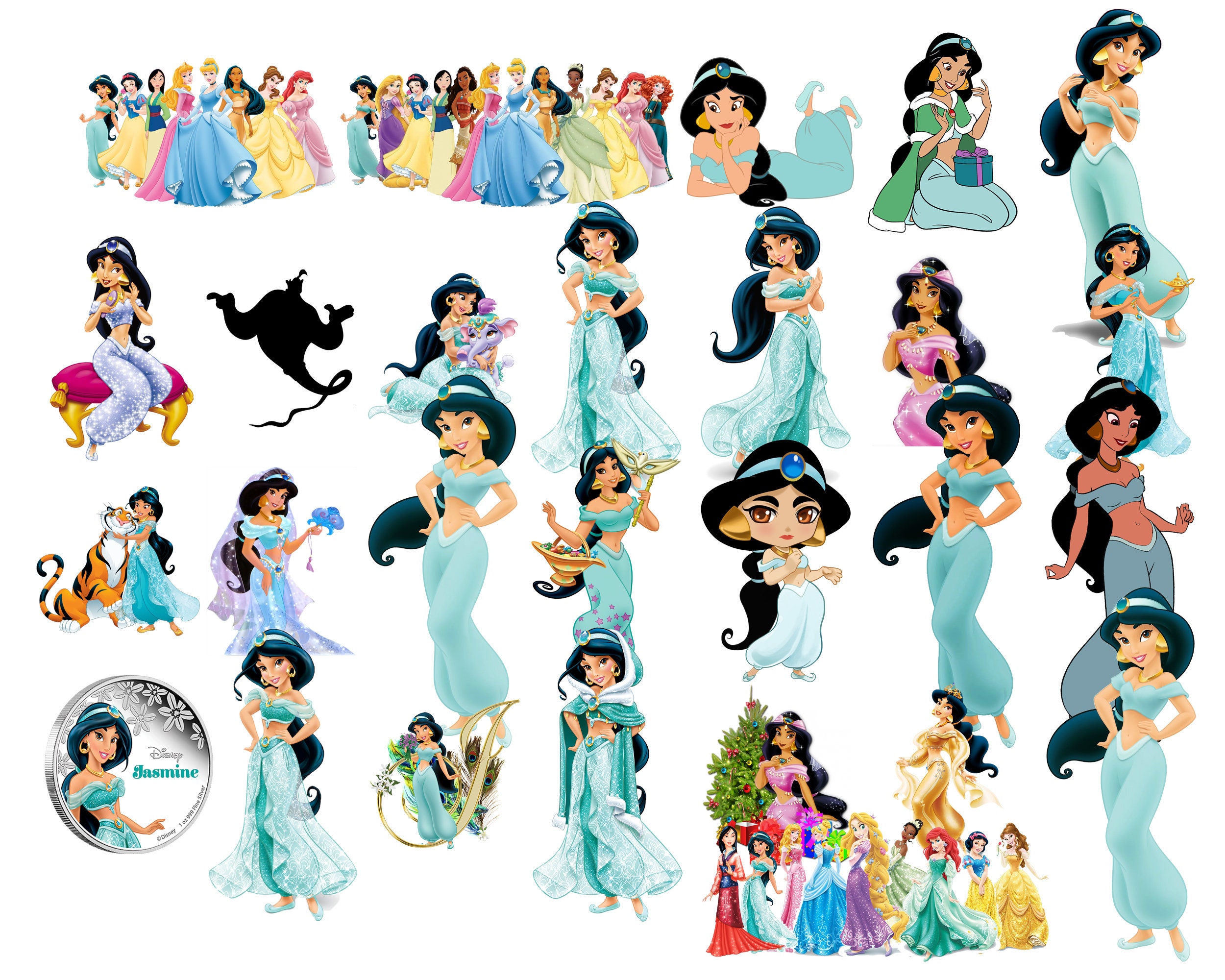 Princess Clipart Png Digital Clipart Png File Transparent - Etsy