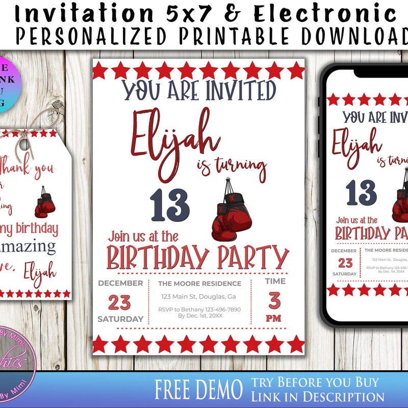 Boxing Party - Etsy