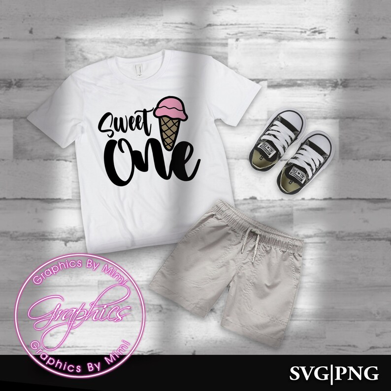 Sweet One Svg Ice Cream Cone Svg Sweet One Png Ice Cream - Etsy