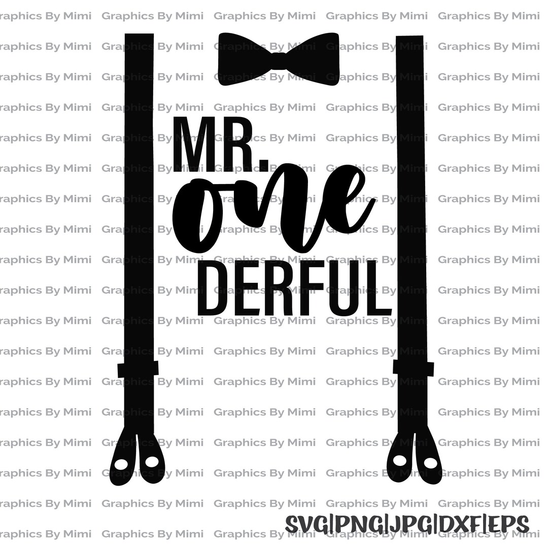Mr. One Derful Svg, First Birthday Svg, Mr. One Derful Png, First ...