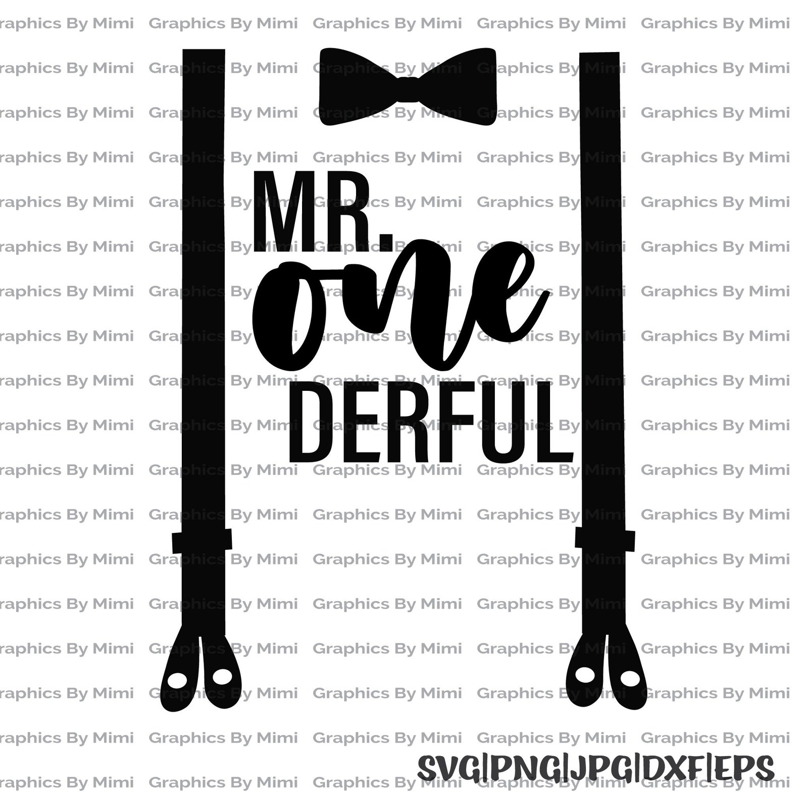 Mr. One Derful Svg First Birthday Svg Mr. One Derful Png - Etsy