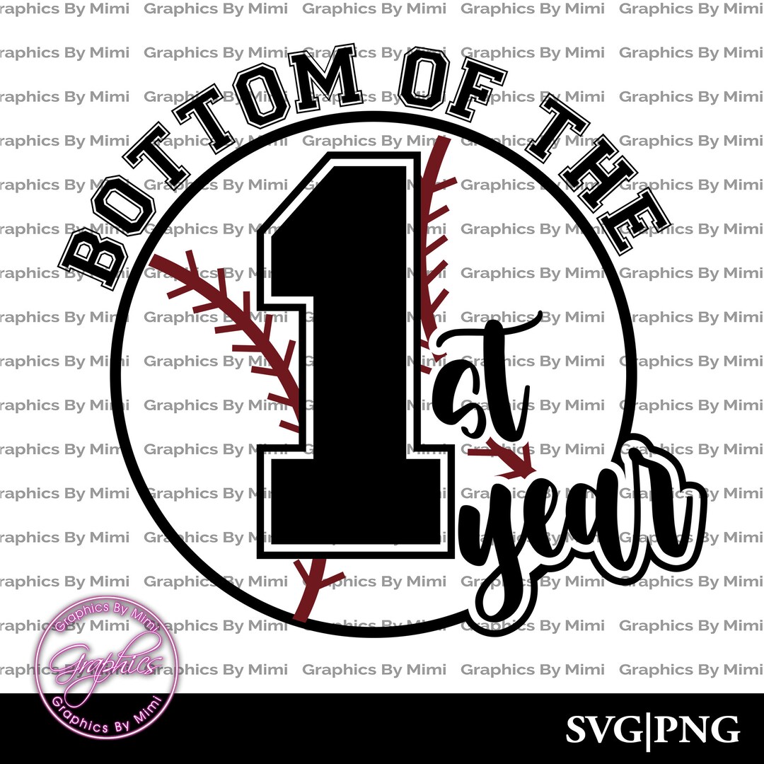 First Birthday Svg, Baseball Theme Svg, 1st Birthday Png, Baseball ...