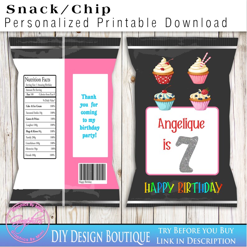 Cartwheels, Cupcakes, Printable Birthday, Phone Invitation, Mobile ...