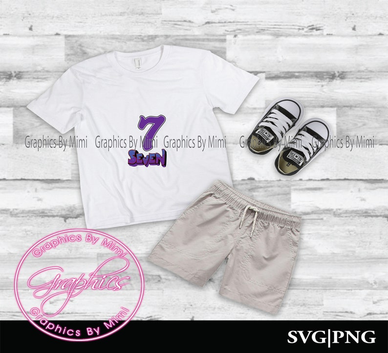 7th Birthday Svg Seven Svg 7th Birthday Png Seven Png - Etsy