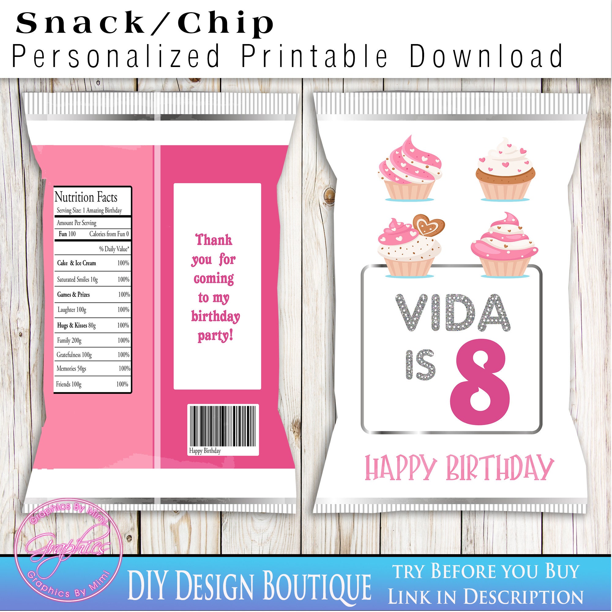 Cartwheels Cupcakes Birthday Invite Editable Design - Etsy