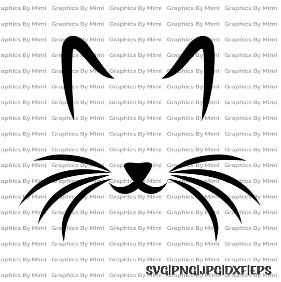 Cat Face Svg Kitty Face Svg Cat Face Png Kitty Face Png Etsy