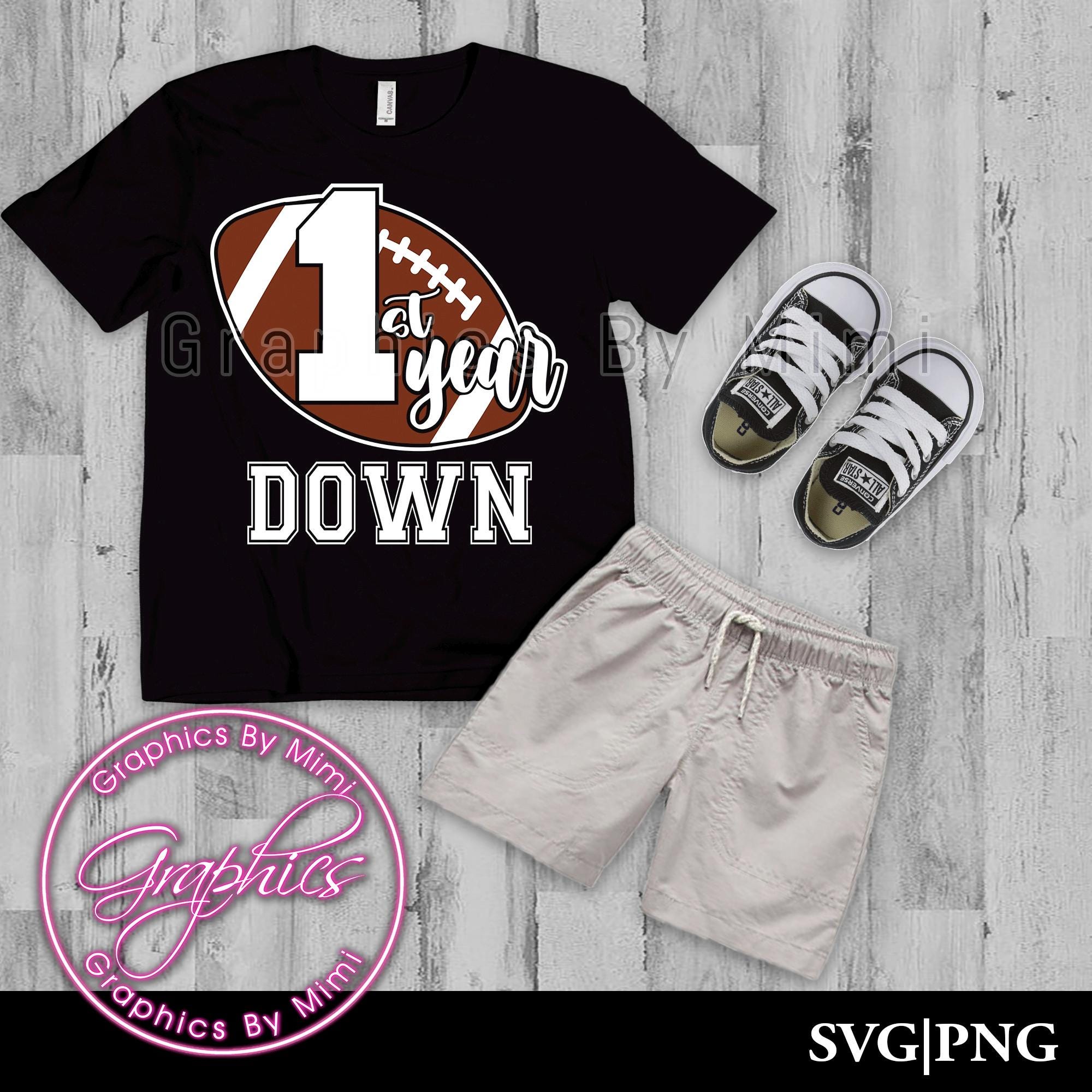 First Birthday Svg, Football One Svg, First Birthday Png, Football One ...