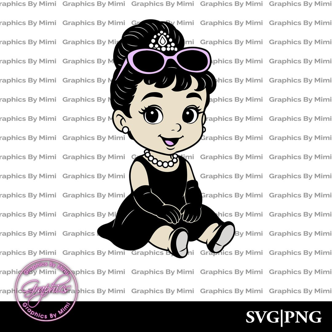 Audrey Hepburn Svg, Baby Vector Svg, Audrey Hepburn Png, Baby Vector ...