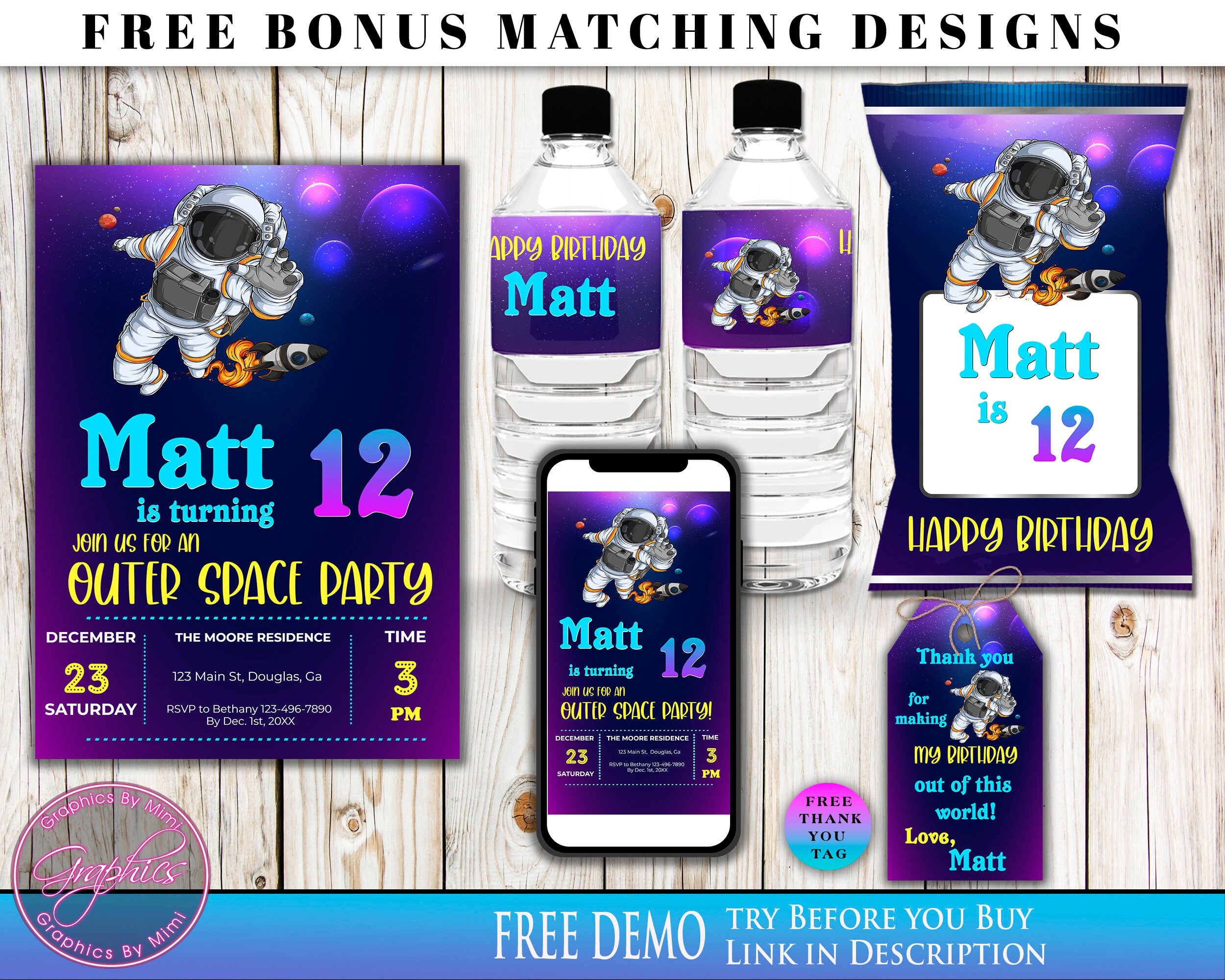 Space Svg Birthday Matt Svg Space Png Birthday Matt Png - Etsy