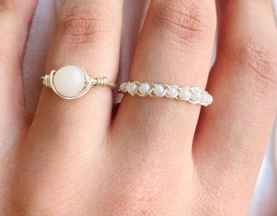 Wire wrapped rings etsy store