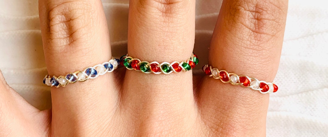 Christmas Ring, Holiday Ring, Pinterest Ring, Wire Wrapped Ring, Silver ...