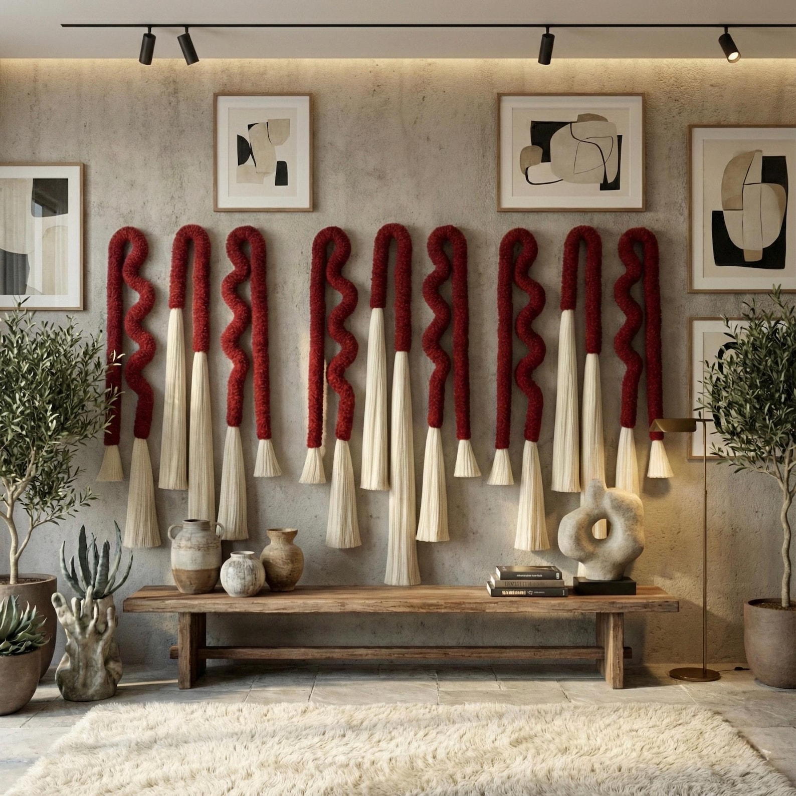 Handcrafted Wool Fiber Sculpture | Custom Contemporary Wall Art ...