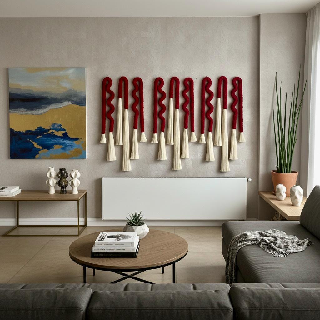 Handcrafted Wool Fiber Sculpture | Custom Contemporary Wall Art ...