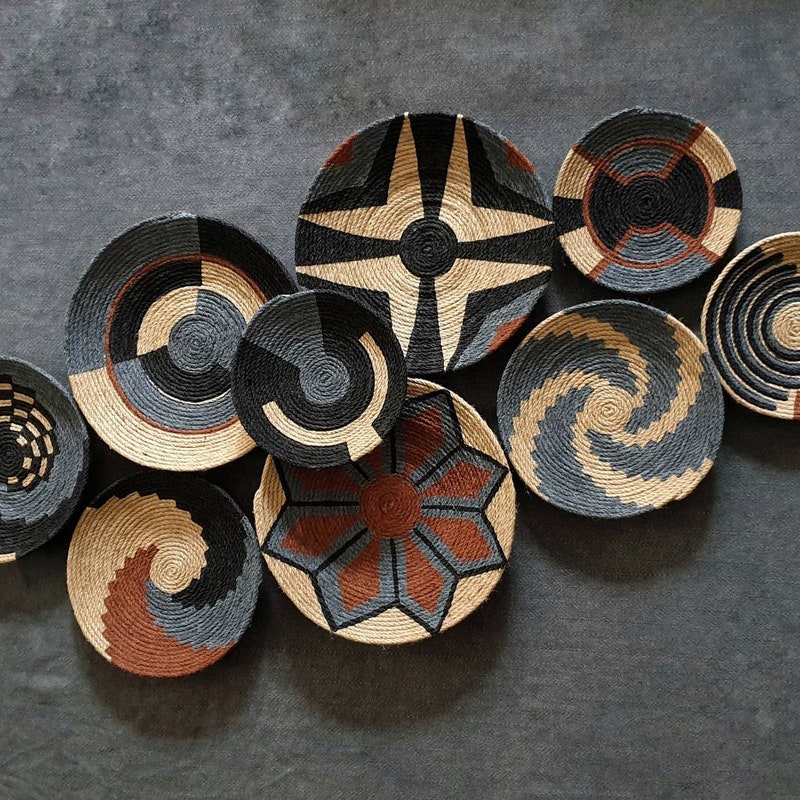 Pastel Woven Wall Basket - Etsy