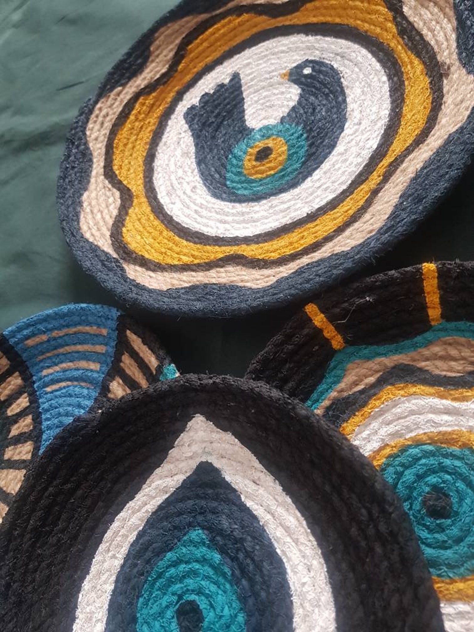 Evil Eye Bead Wall Plate Blue Wall Plates African Plates | Etsy