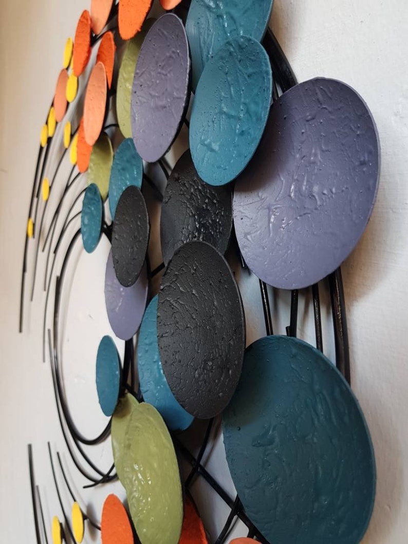 Oversized Multicolor Acrylic Metal Wall Art Luxury Colorful - Etsy