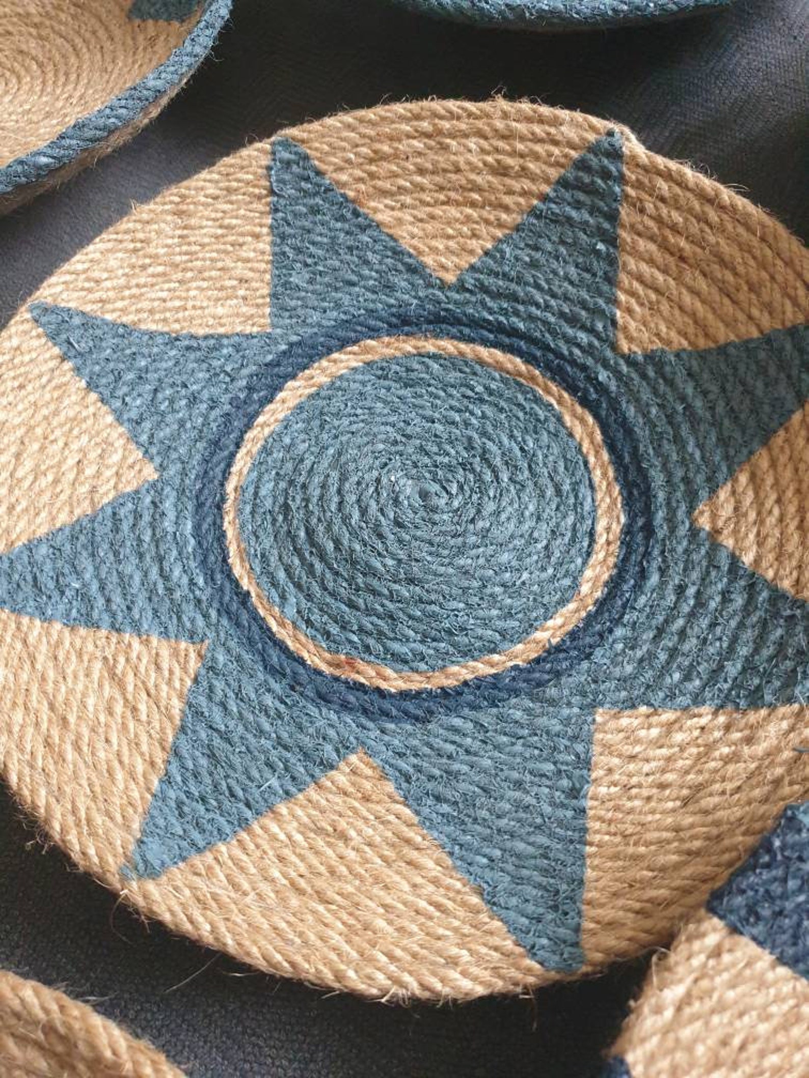 Natural Blue Baskets for Boho Wall Decorwoven Wall Baskets - Etsy