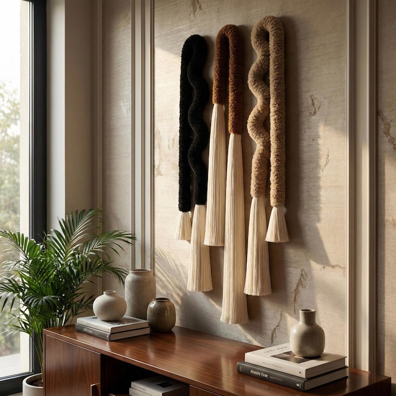 Handcrafted Wool Fiber Sculpture | Custom Contemporary Wall Art ...