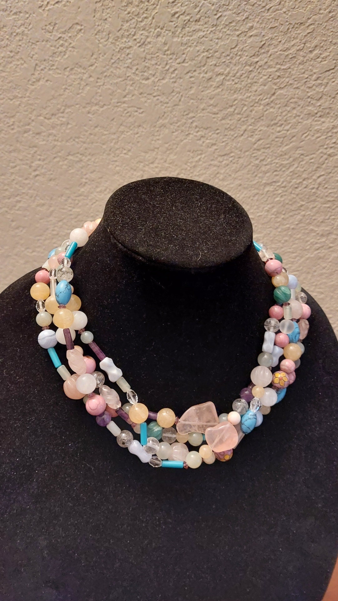 Sandra David Brand Muti Strand Beads Jade, Quartz Glass - Etsy