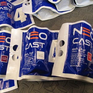 Purple White & Red Neo-cast 4 12 Rolls of Mold Cast Making Fiberglass ...
