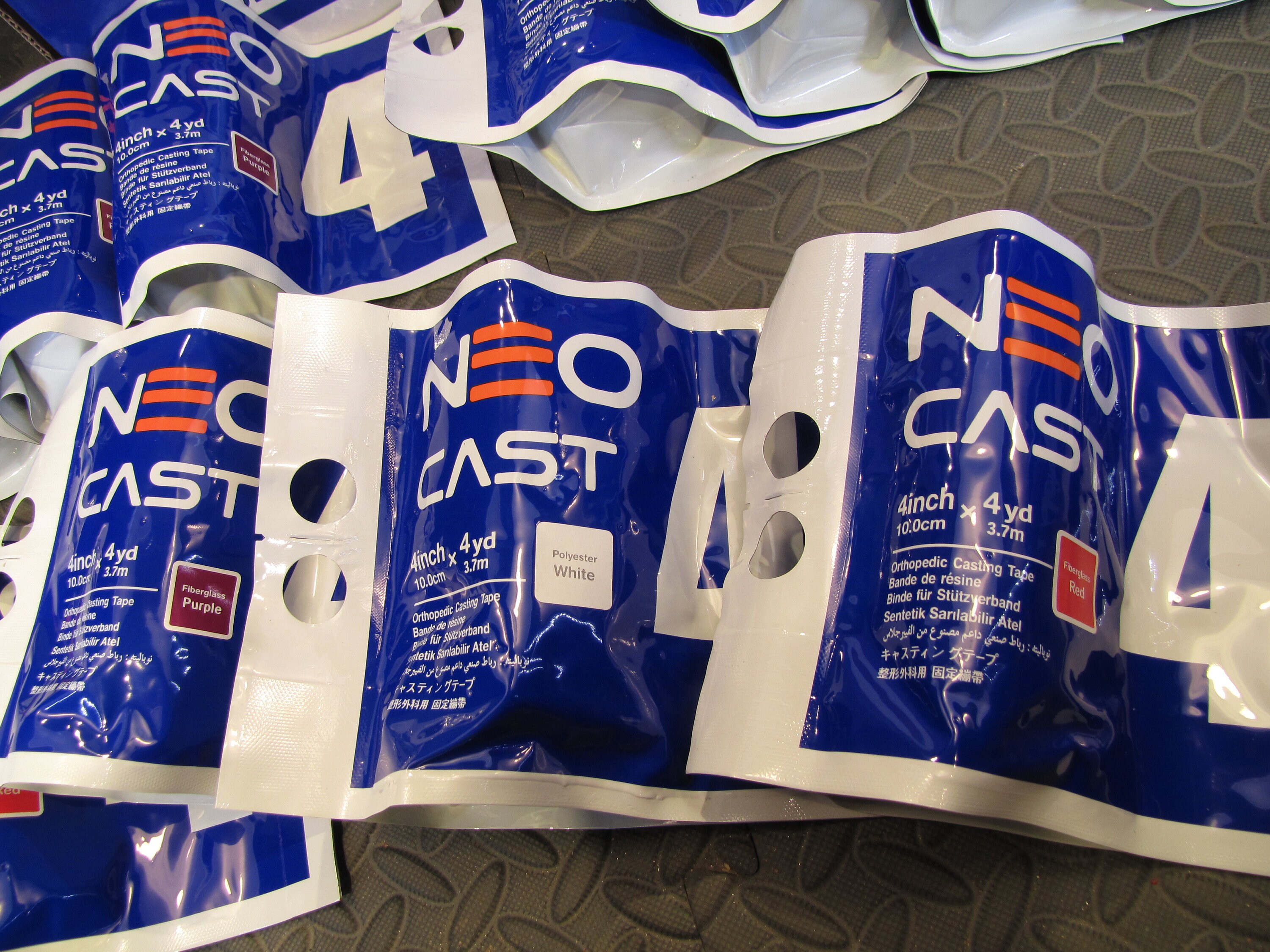 Purple White & Red Neo-cast 4 12 Rolls of Mold Cast Making Fiberglass ...