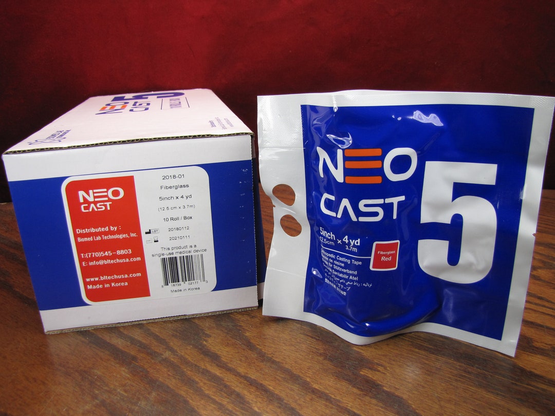 Red Neo-cast 5 10 Rolls of Mold Cast Making Fiberglass Casting Tape 5 X ...