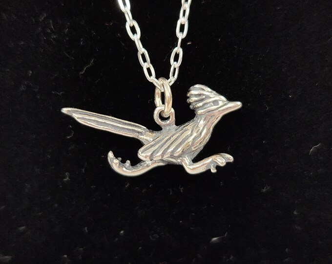 Roadrunner Bird Charm Sterling Silver Bird Pendant New - Etsy