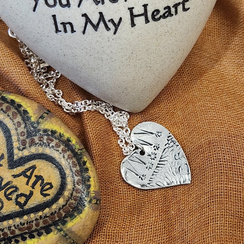 Silver Heart Necklace - Handmade Pendant Gift for Her - Etsy