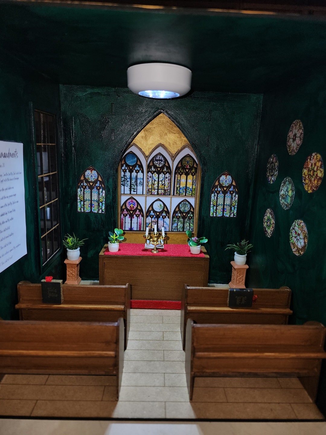 Dollhouse Miniature 'church in the Vale' Roombox Diorama - Etsy