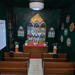 Dollhouse Miniature 'church in the Vale' Roombox Diorama - Etsy