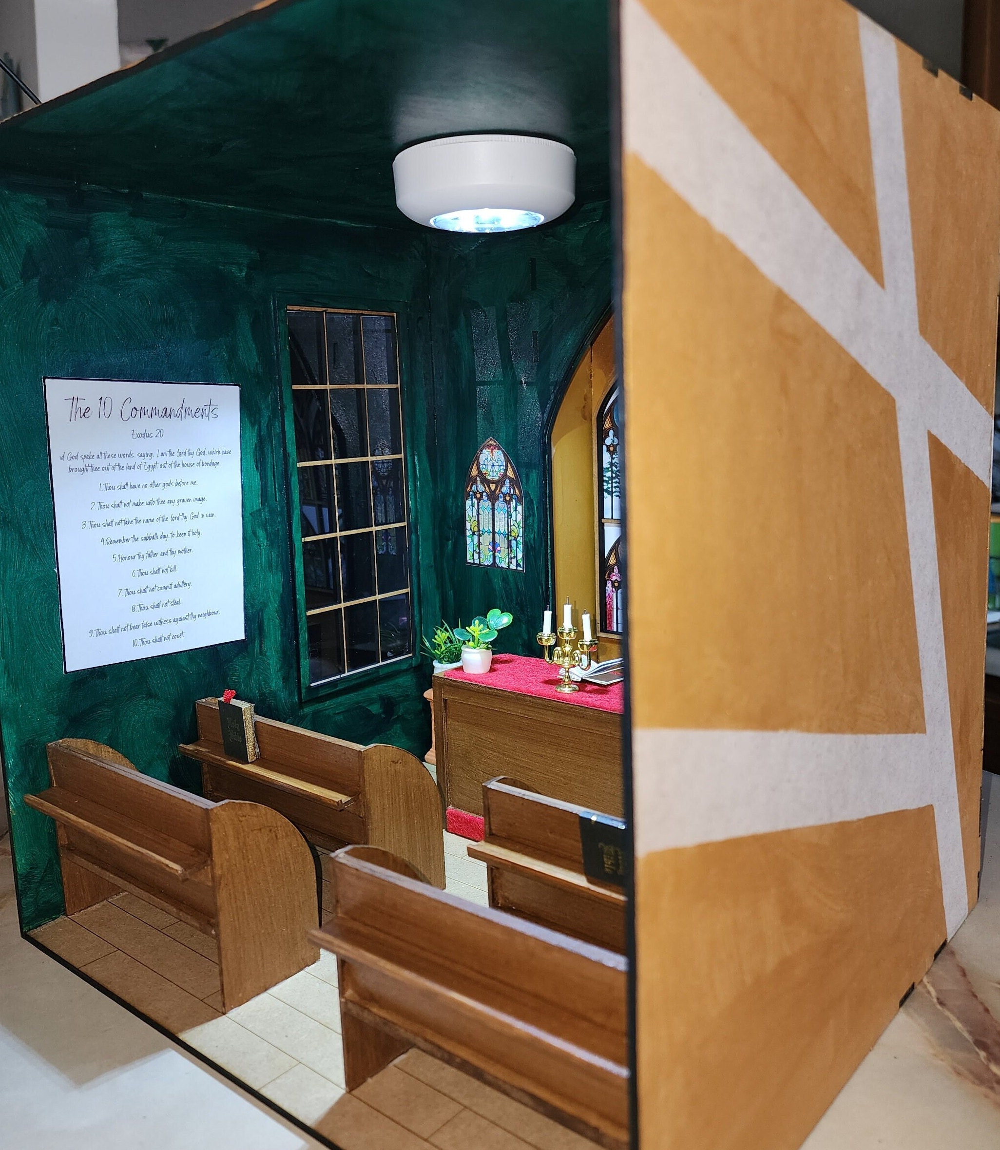 Dollhouse Miniature 'church in the Vale' Roombox Diorama - Etsy