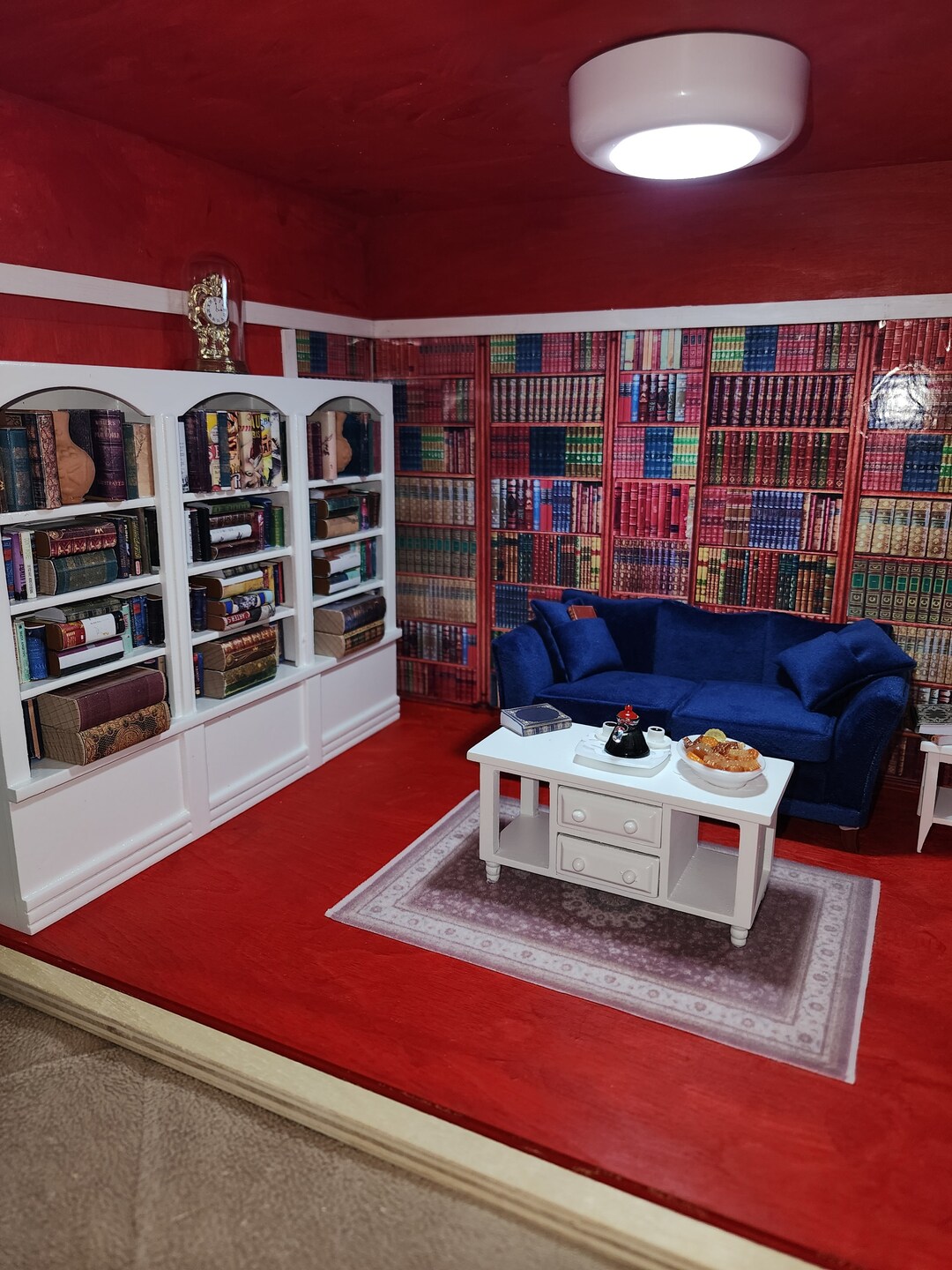 Dollhouse Miniature Home Library Diorama - Etsy