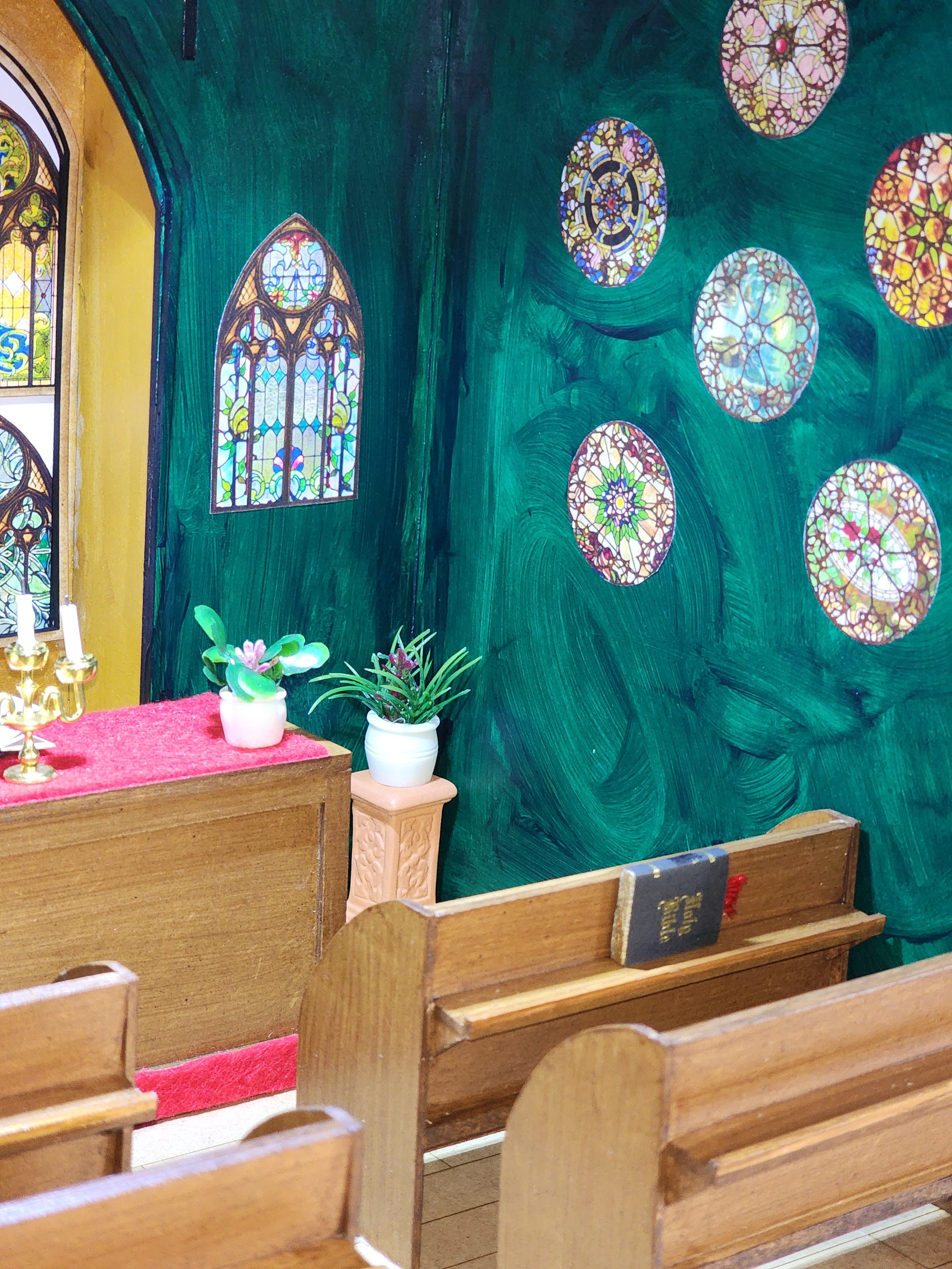 Dollhouse Miniature 'church in the Vale' Roombox Diorama - Etsy